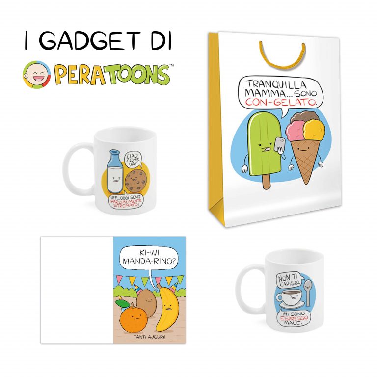 Il licensing di PERA TOONS, gadget e prodotti firmati